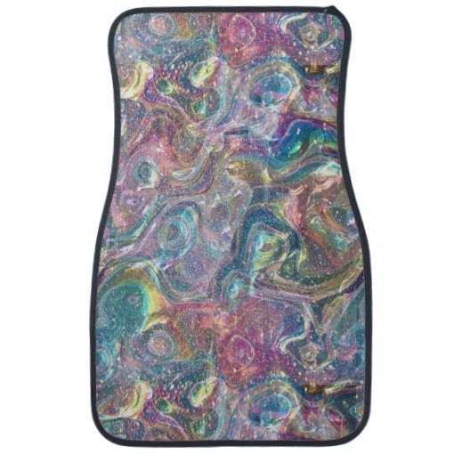Rainbow Glitter Marble Holographic Iridescent Foil Car Floor Mat | Zazzle