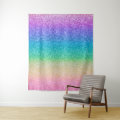 Rainbow Glitter Sparkle Birthday Party Backdrop | Zazzle