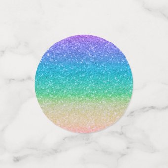 Rainbow Glitter Sparkle Birthday Party Confetti | Zazzle