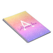 Rainbow Glitter Sparkle Monogram Notebook | Zazzle