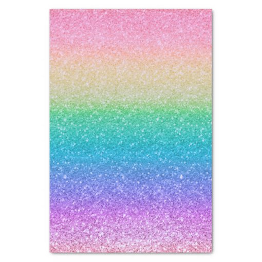 Rainbow Glitter Sparkle Pretty Birthday Party Tissue Paper | Zazzle