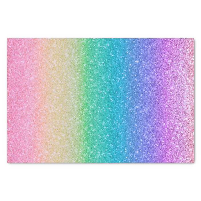 Rainbow Glitter Sparkle Pretty Birthday Party Tissue Paper | Zazzle