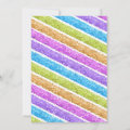 Rainbow Glitter Stripes Birthday Invitation | Zazzle