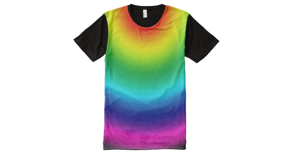 Rainbow Gradient Circle Bright Colorful Shirt | Zazzle