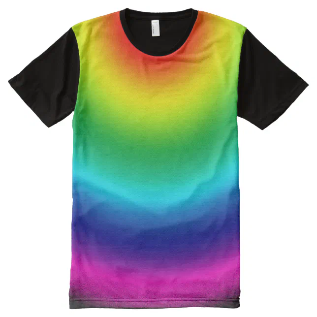 Rainbow Gradient Circle Bright Colorful Shirt | Zazzle
