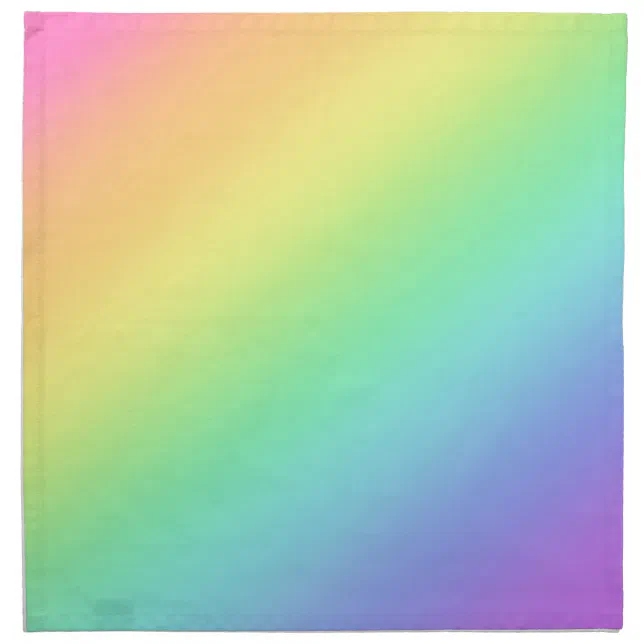 Rainbow Gradient Cloth Napkins | Zazzle