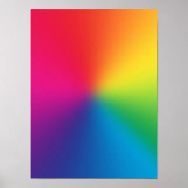 Rainbow Gradient - Customized Rainbows Template Poster | Zazzle