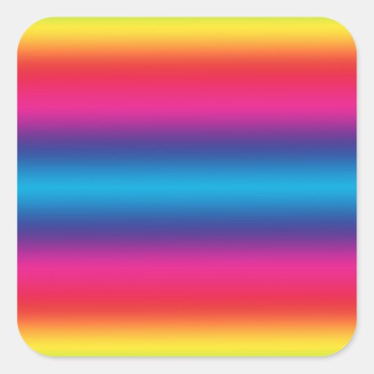 Rainbow Gradient - Customized Rainbows Template Square Sticker | Zazzle.com