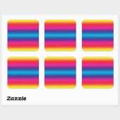 Rainbow Gradient - Customized Rainbows Template Square Sticker | Zazzle