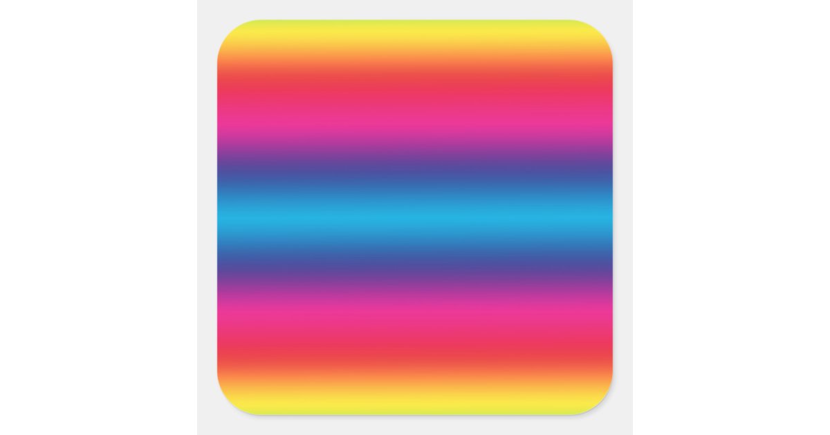 Rainbow Gradient - Customized Rainbows Template Square Sticker | Zazzle