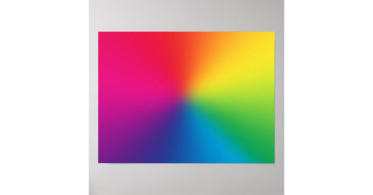 Rainbow Gradient Customized Template - Rainbows Poster | Zazzle