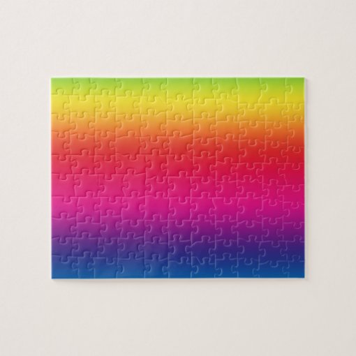 Rainbow Gradient Jigsaw Puzzle | Zazzle