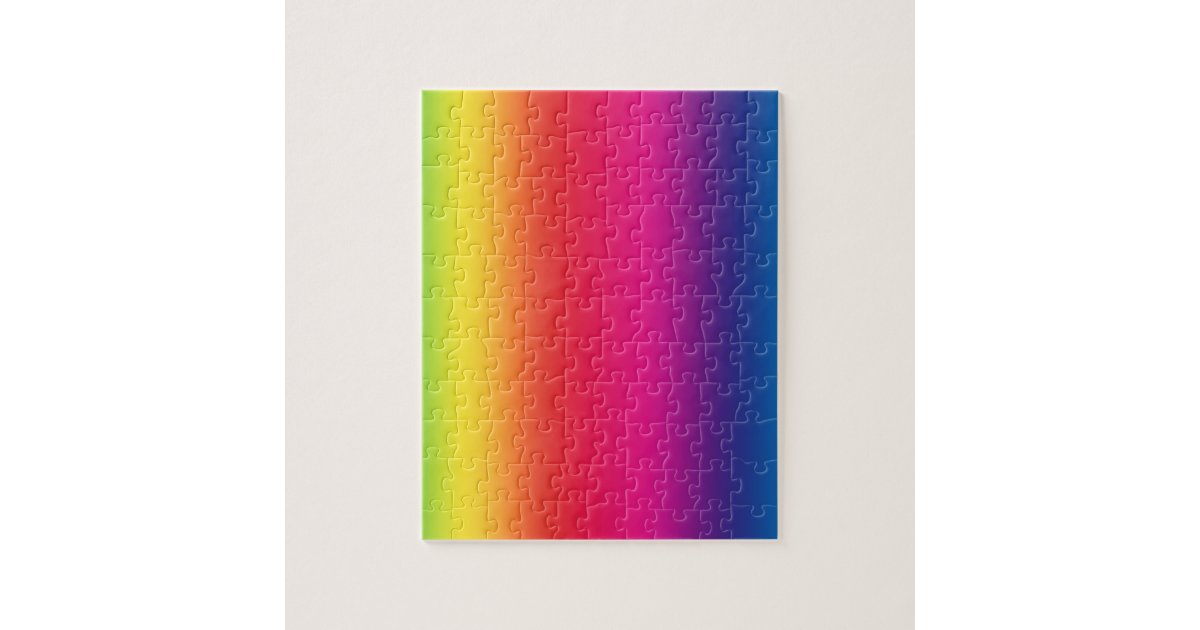 Rainbow Gradient Jigsaw Puzzle | Zazzle
