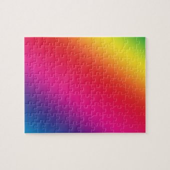 Rainbow Gradient Jigsaw Puzzle | Zazzle