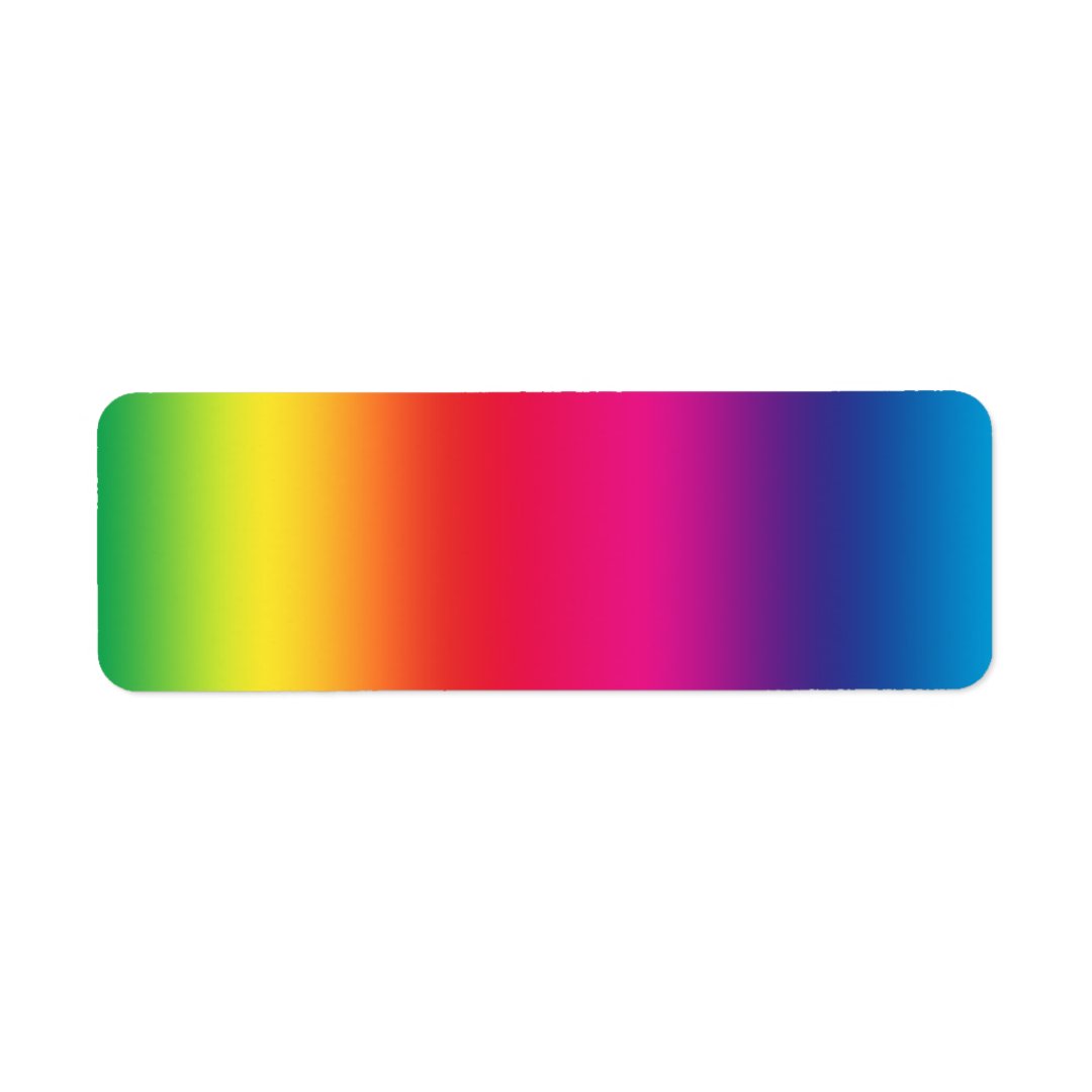 Rainbow Gradient Label | Zazzle