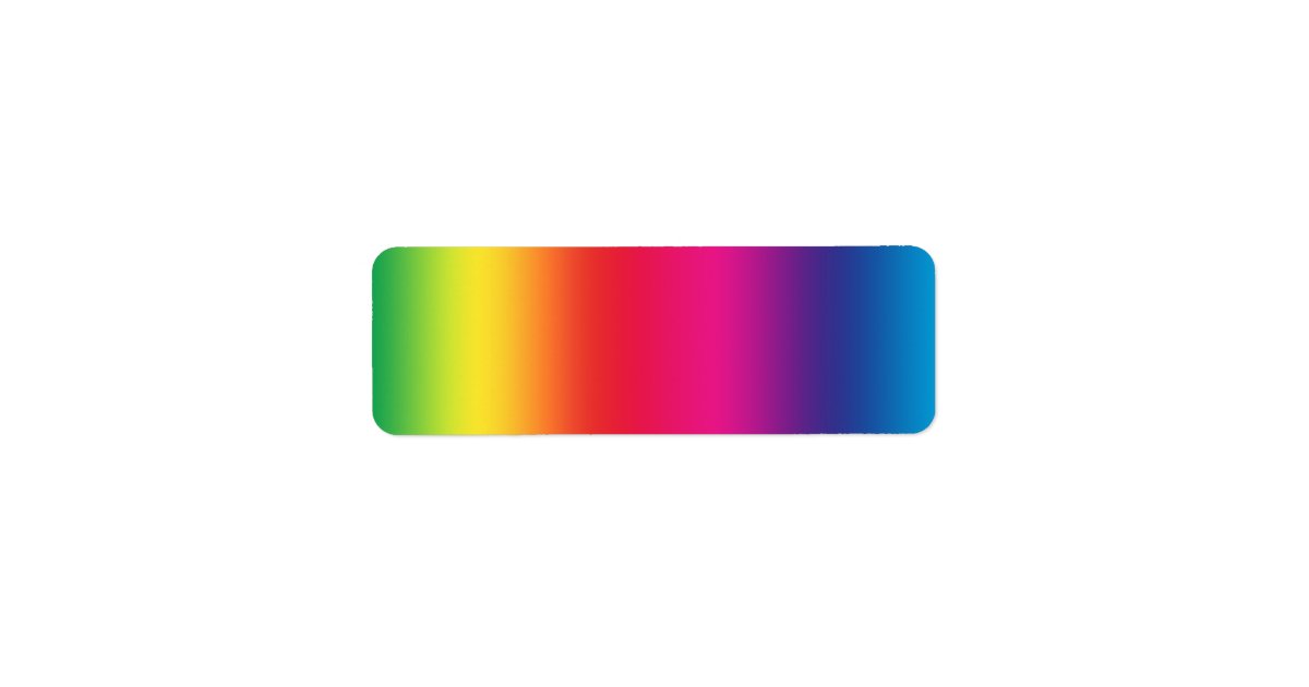 Rainbow Gradient Label | Zazzle