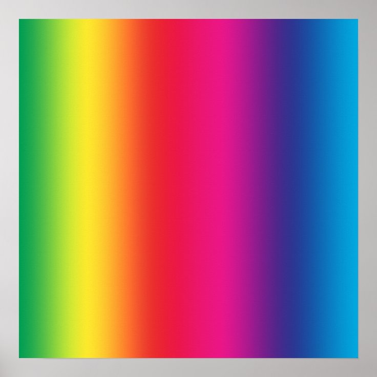 Rainbow Gradient Poster | Zazzle