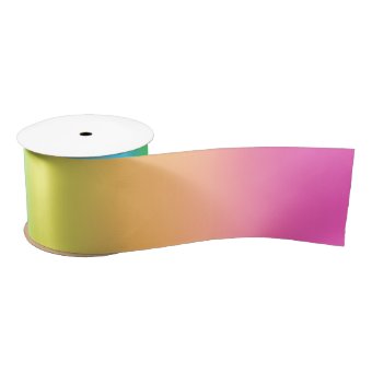Rainbow Gradient Satin Ribbon | Zazzle