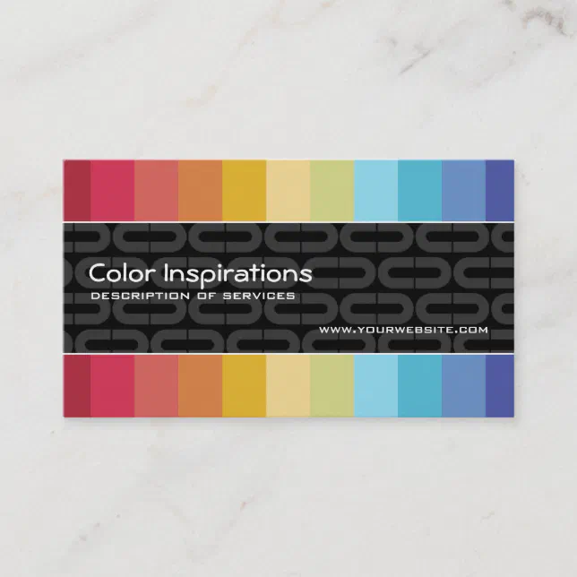 Rainbow Grid Business Card | Zazzle