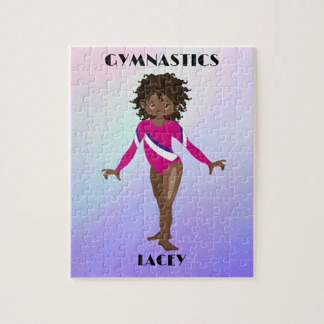 RAINBOW GYMNASTICS GYMNAST PUZZLE Personalized | Zazzle