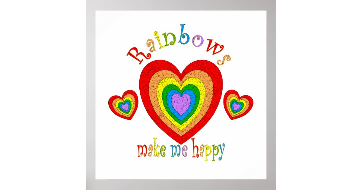 Rainbow Happiness Poster | Zazzle