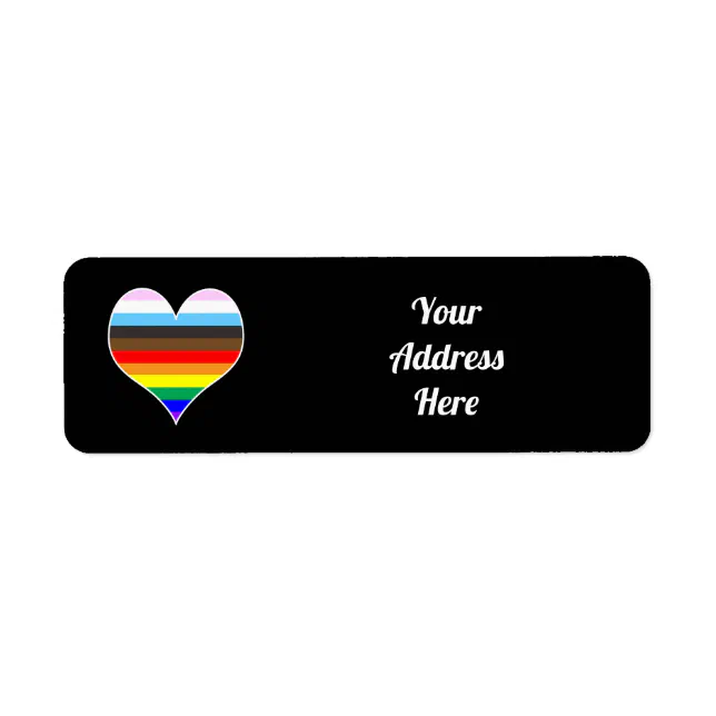 Rainbow Heart Label | Zazzle