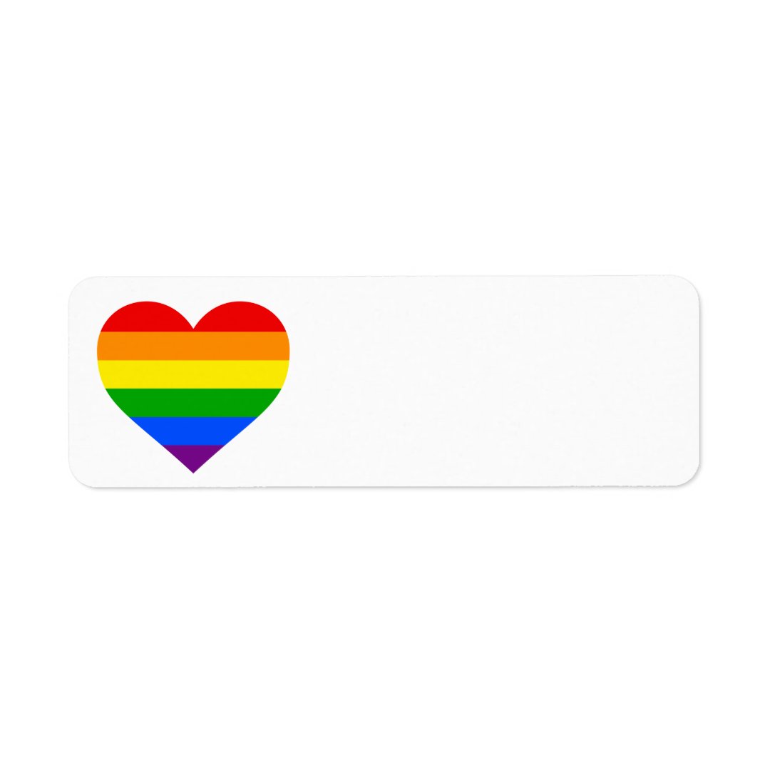 "RAINBOW HEART" LABEL | Zazzle