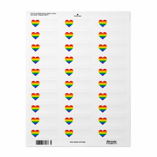 "RAINBOW HEART" LABEL | Zazzle