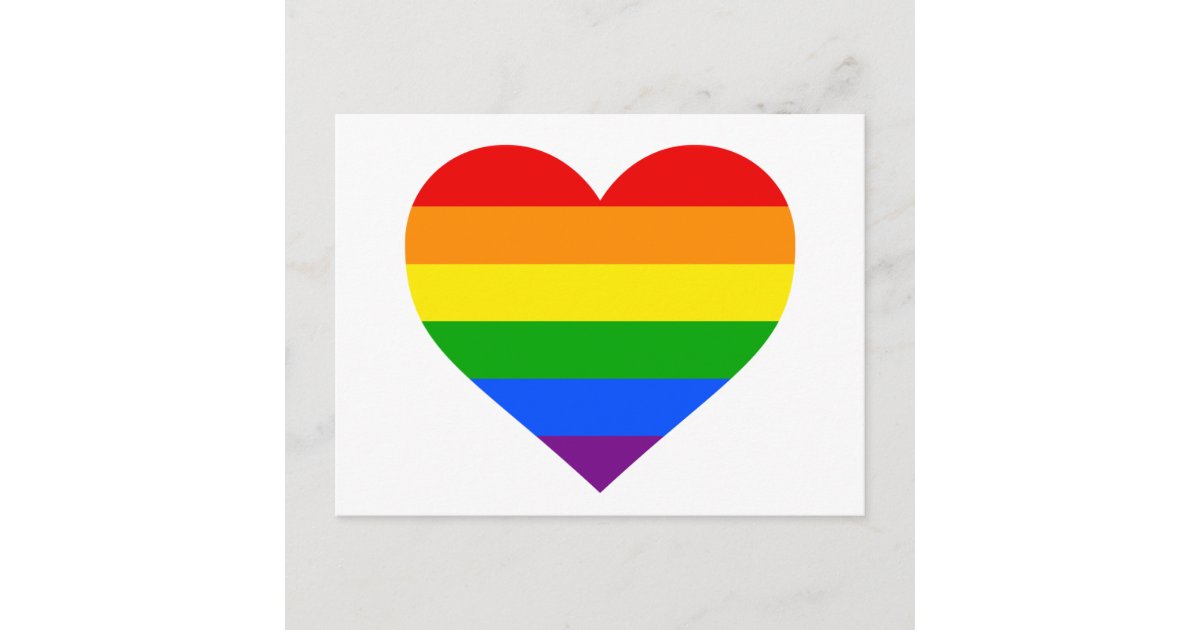 "RAINBOW HEART" POSTCARD | Zazzle