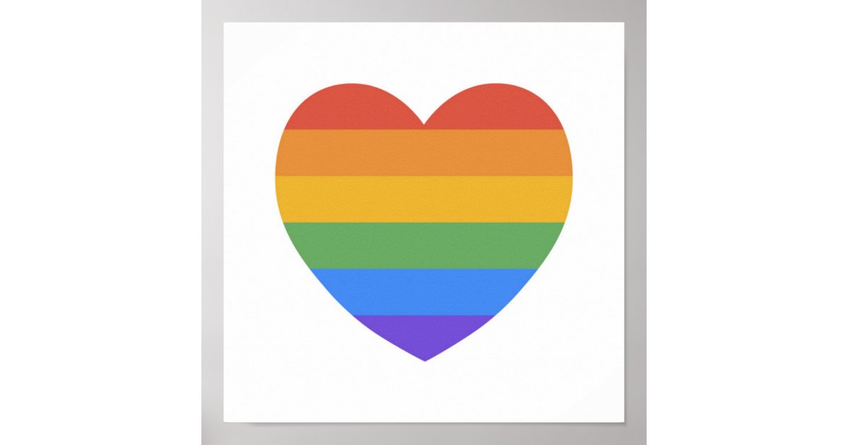 Rainbow Heart Poster | Zazzle