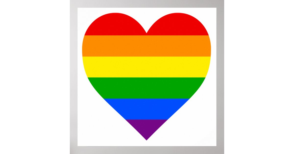 "RAINBOW HEART" POSTER | Zazzle