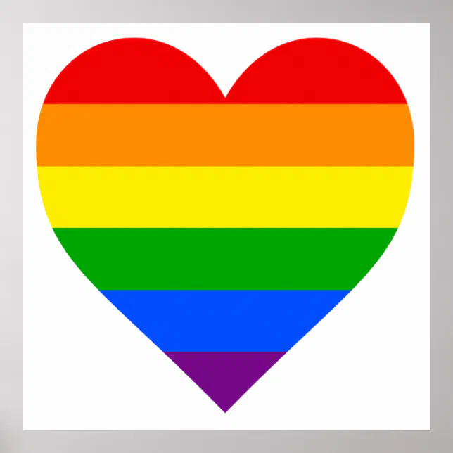 "RAINBOW HEART" POSTER | Zazzle
