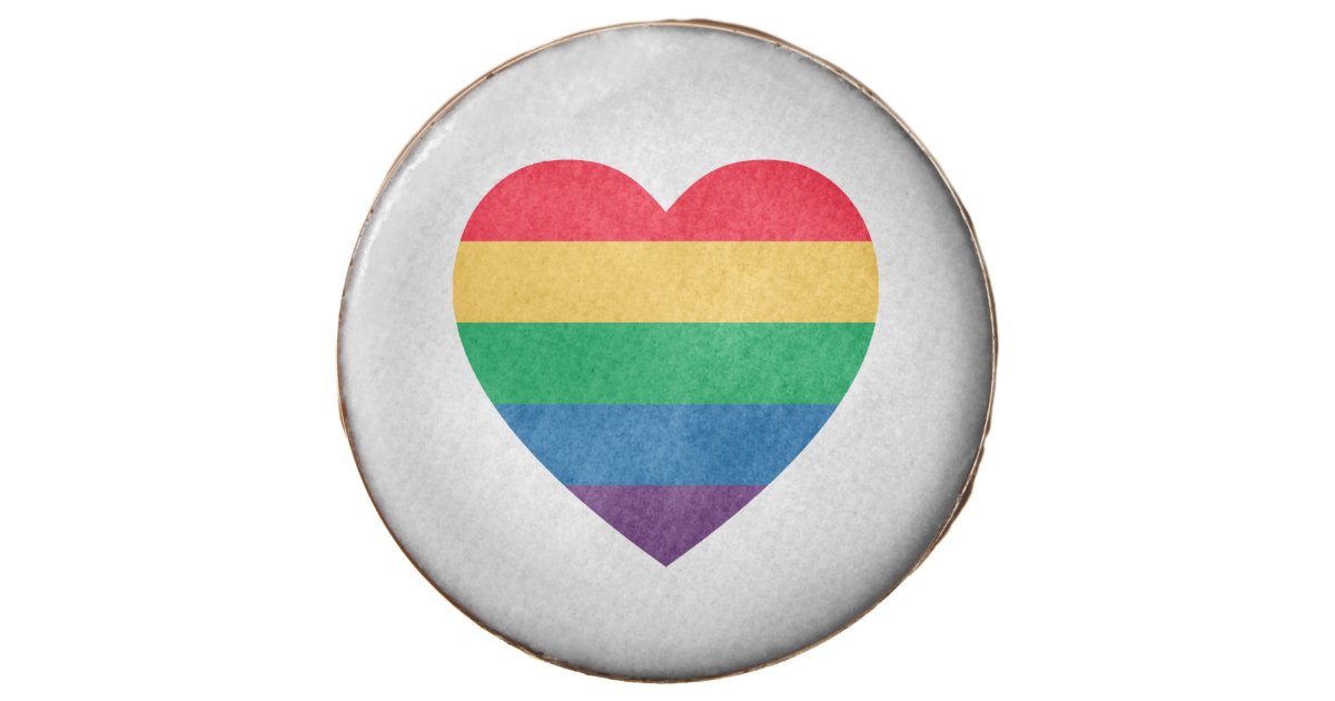 Rainbow Heart Pride Cookies | Zazzle