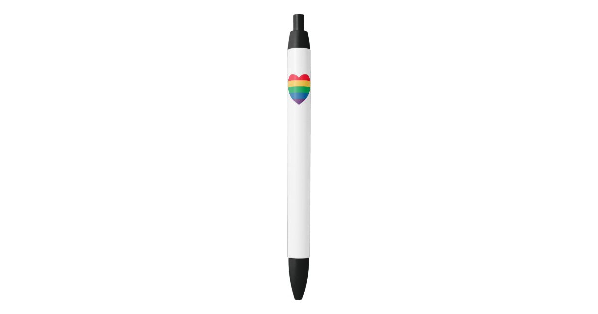 Rainbow Heart Pride Pen | Zazzle