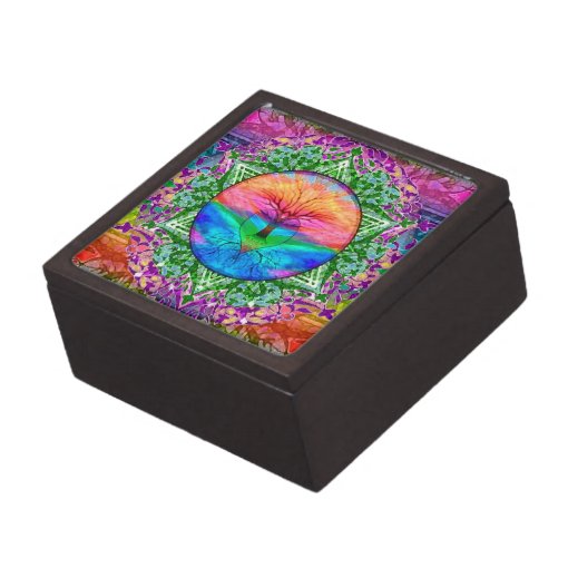 Rainbow Heart Tree Gift Box | Zazzle