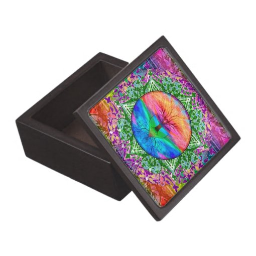Rainbow Heart Tree Gift Box | Zazzle