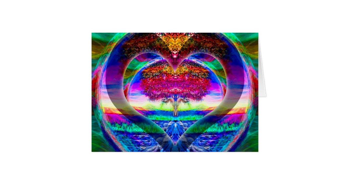 Rainbow Heart Tree of Life | Zazzle