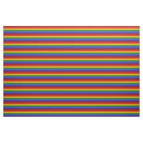Black Rainbow Stripe Pattern Fabric | Zazzle