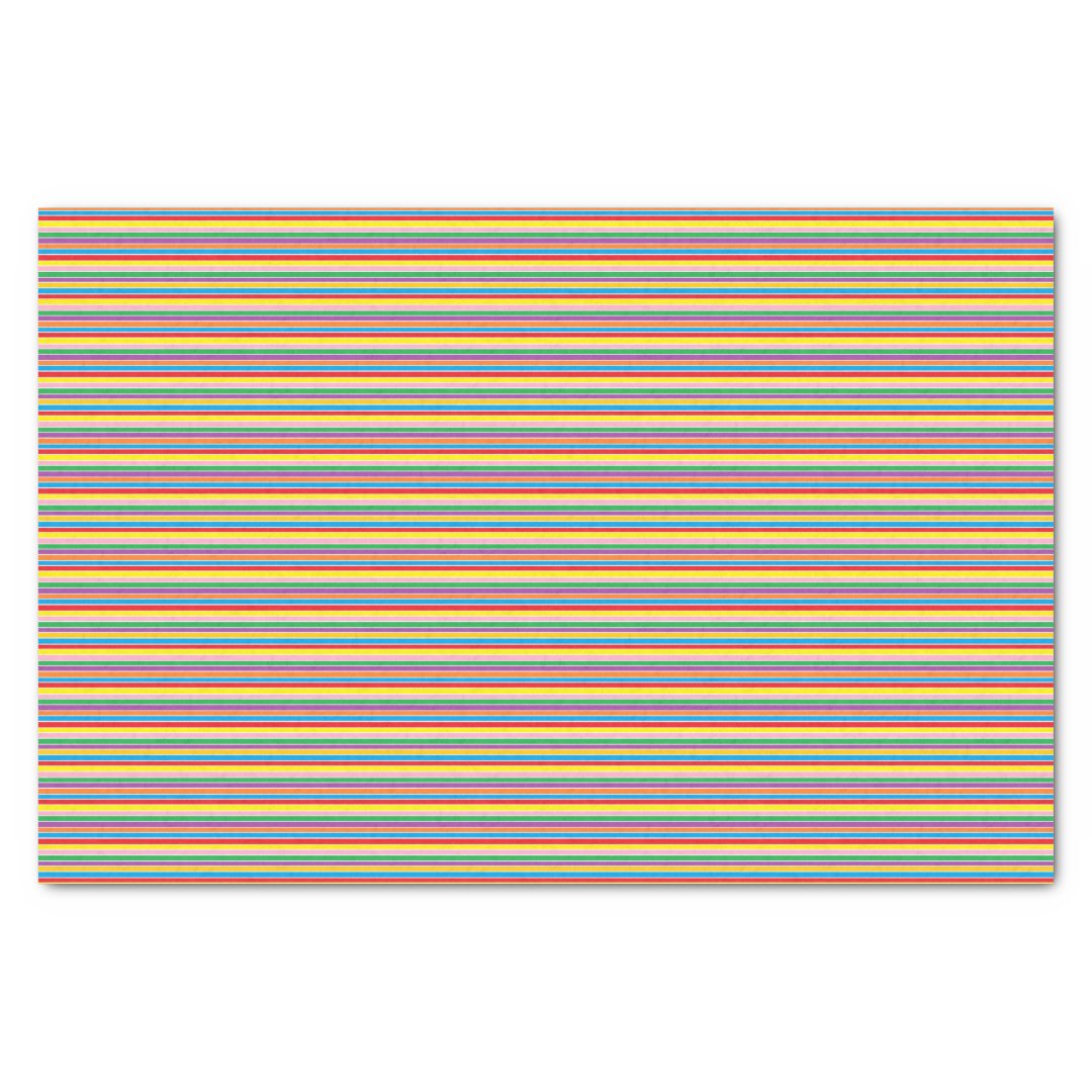 Rainbow Horizontal Stripes Tissue Paper | Zazzle