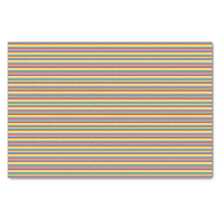 Rainbow Horizontal Stripes Tissue Paper | Zazzle
