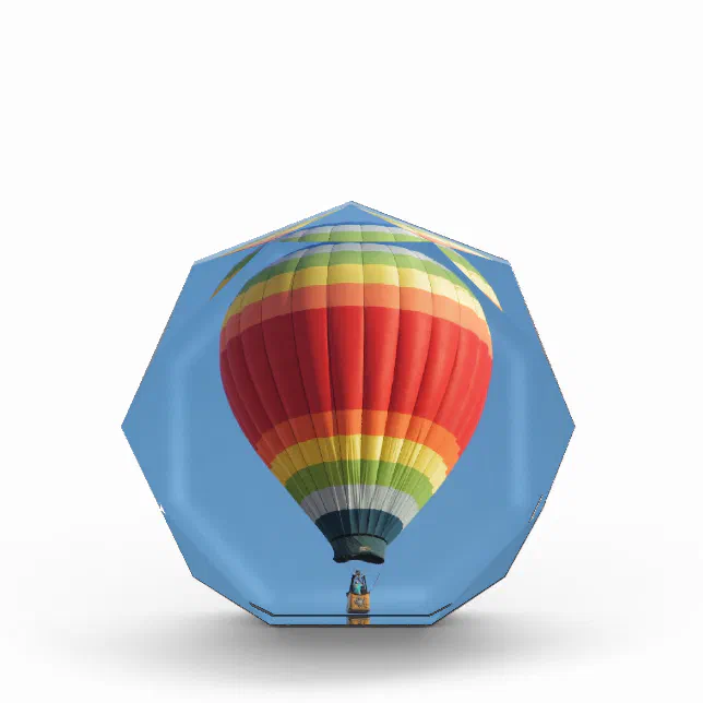 Rainbow Hot air Balloon Award | Zazzle