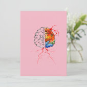 Rainbow human brain thank you card | Zazzle