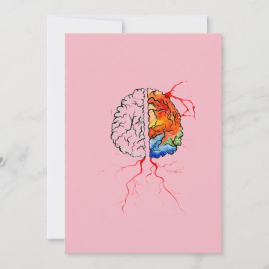Rainbow human brain thank you card | Zazzle.com