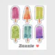 Rainbow Ice Pops Custom-Cut Vinyl Sticker Sheet | Zazzle