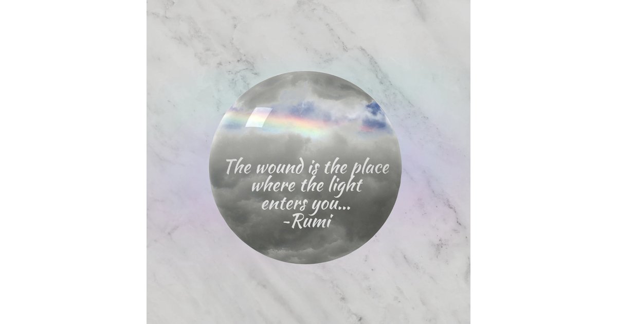 Rainbow in Stormy Sky Paperweight | Zazzle