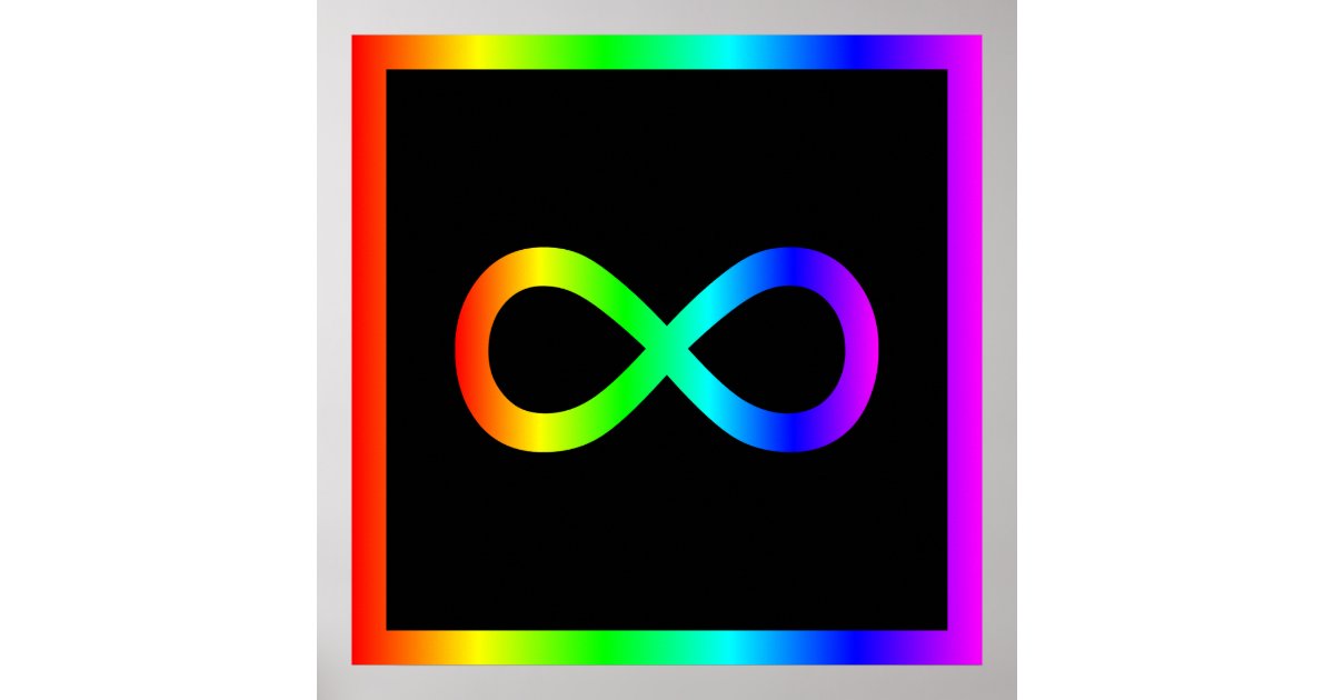 Rainbow Infinity Symbol Poster | Zazzle