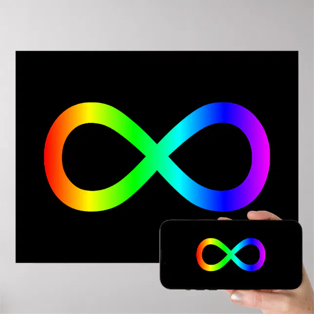 Rainbow Infinity Symbol Poster | Zazzle