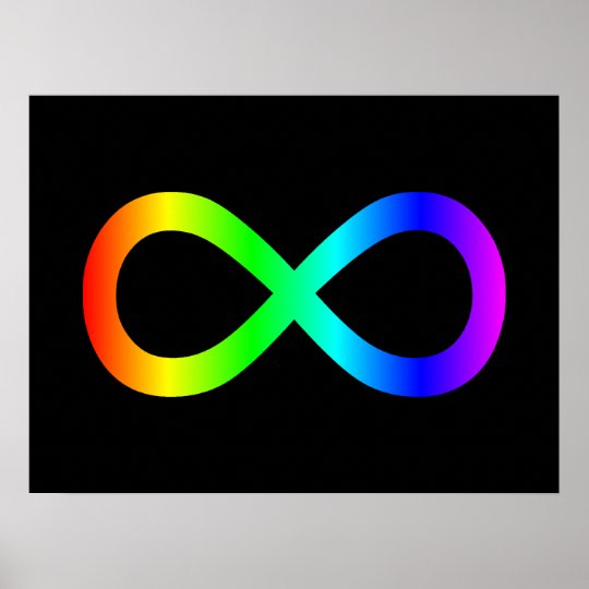 Rainbow Infinity Symbol Poster | Zazzle.com