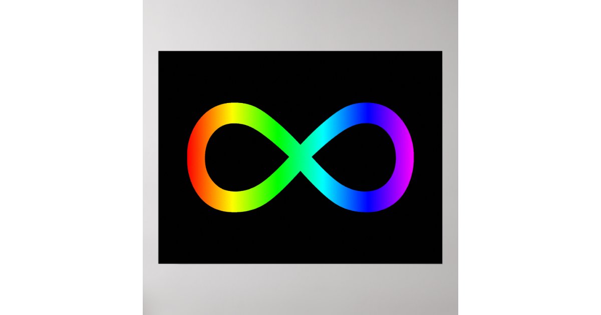 Rainbow Infinity Symbol Poster | Zazzle