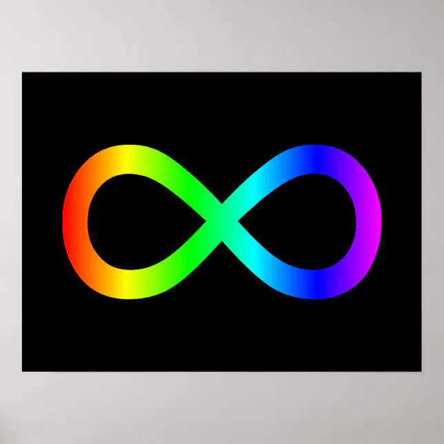 Rainbow Infinity Symbol Poster | Zazzle
